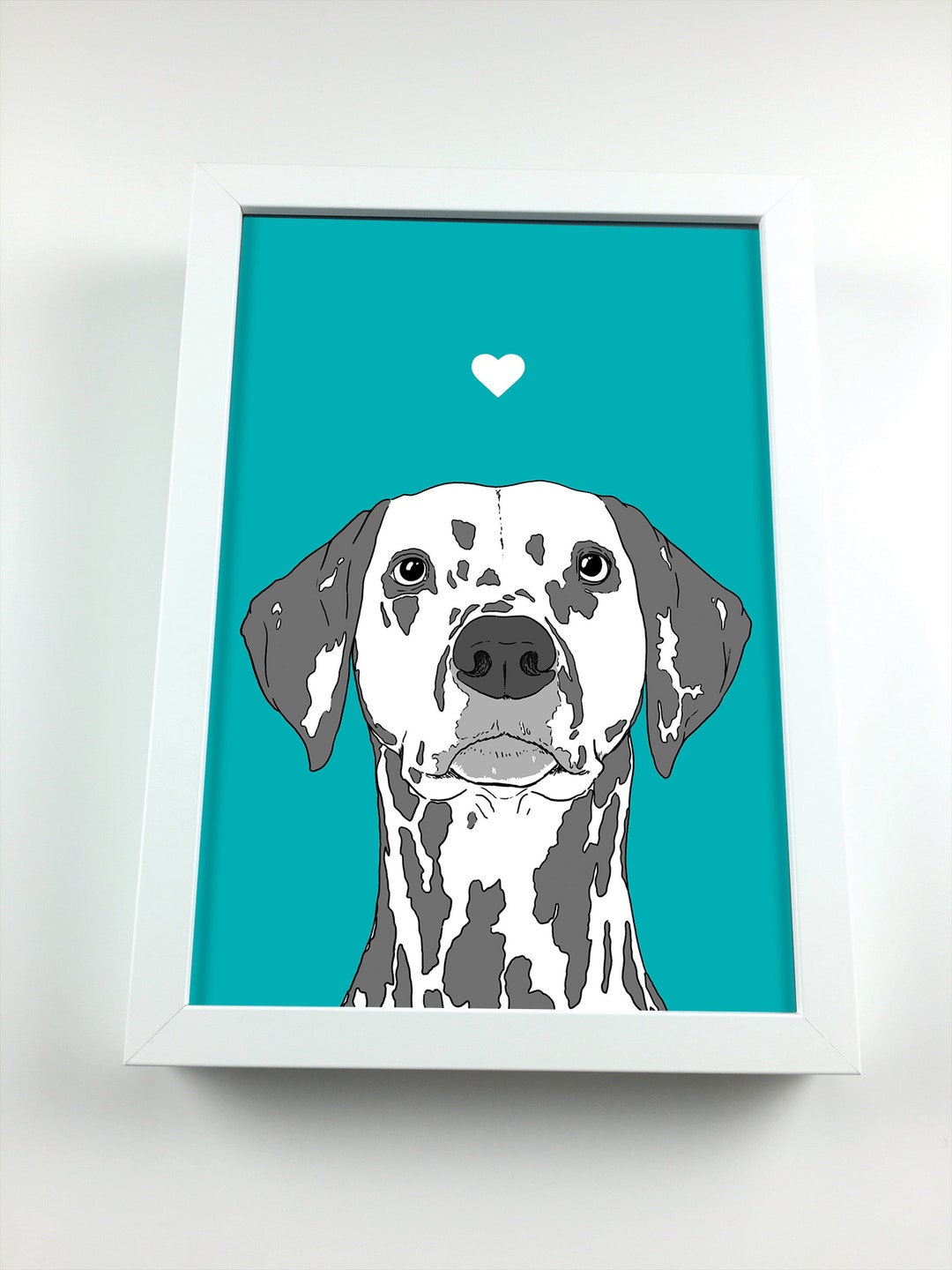 Dalmatian A4 Print - Gift for Dog Lovers - Digital Illustration ...