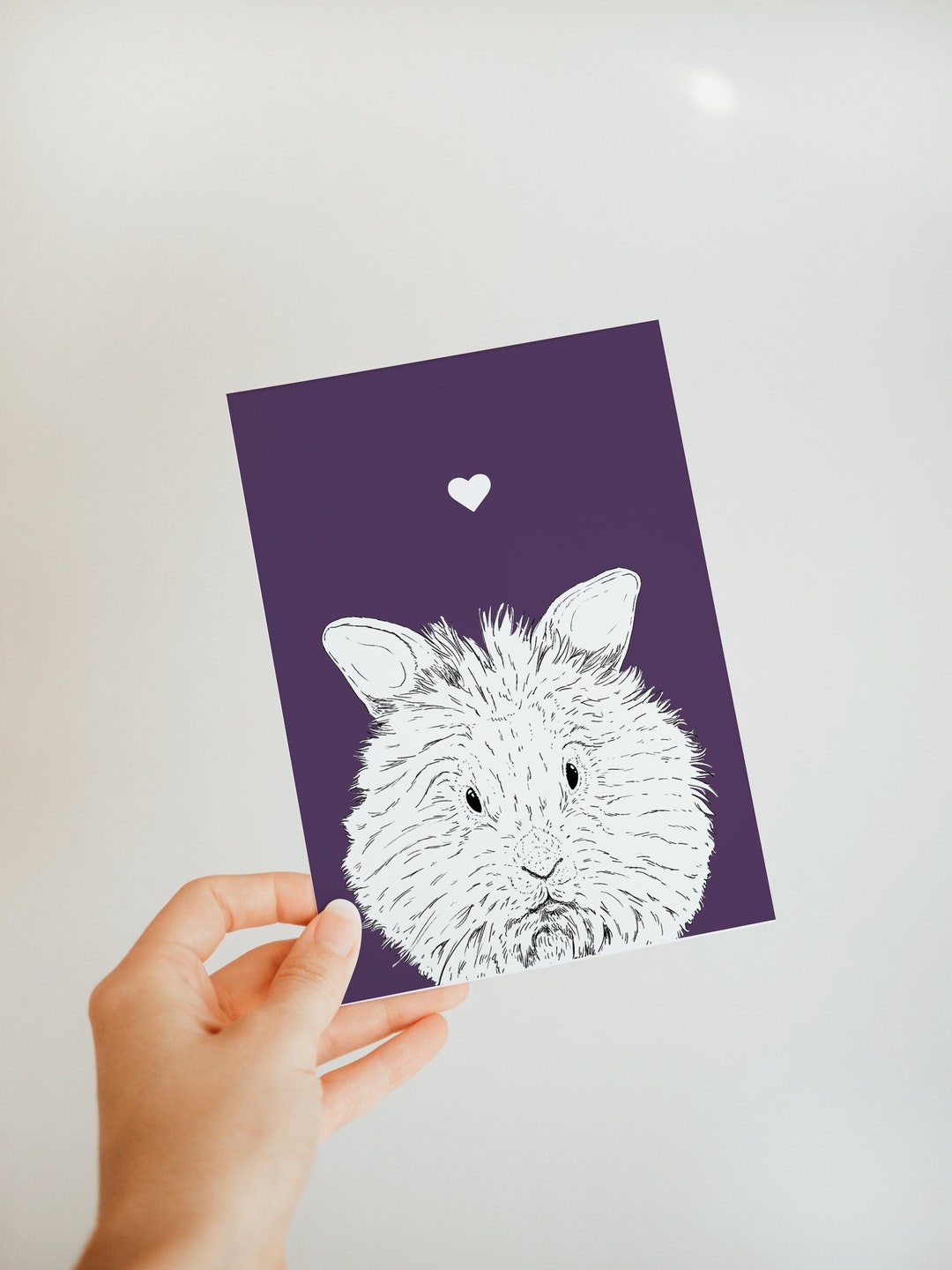 Lionhead Rabbit A6 Card - Cute Blank Card - Cute Bunny Card - for Bunny ...