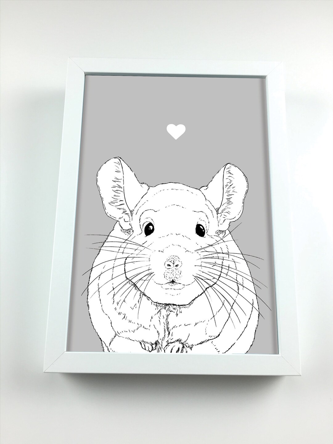 Chinchilla A4 Pet Print - Wall Art - Cute - Gift for Chinchilla Lovers ...