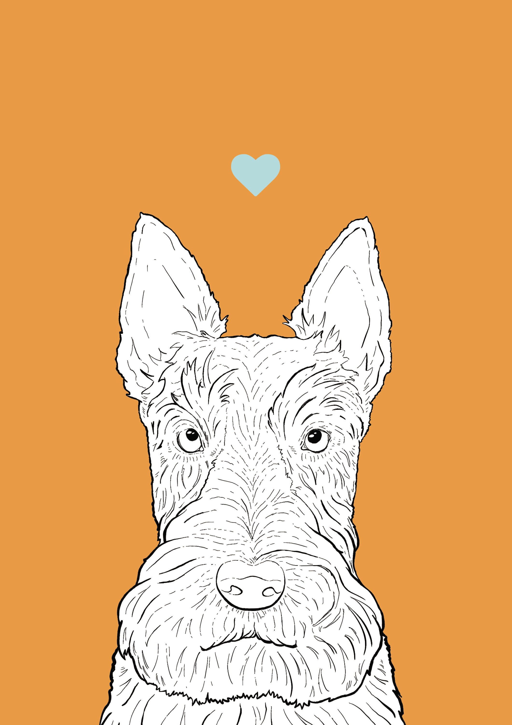Scottie Dog A4 Print Dog Gift Idea Terrier Puppy Print - Etsy Norway