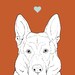 Alsatian A4 Dog Print - German Shepherd - Digital Art Print - Puppy ...