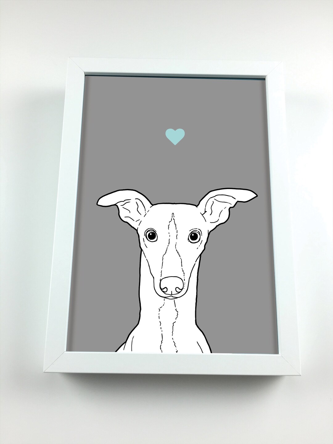 Whippet A4 Dog Print - Dog Art Work - Whippet - Greyhound - Puppy ...