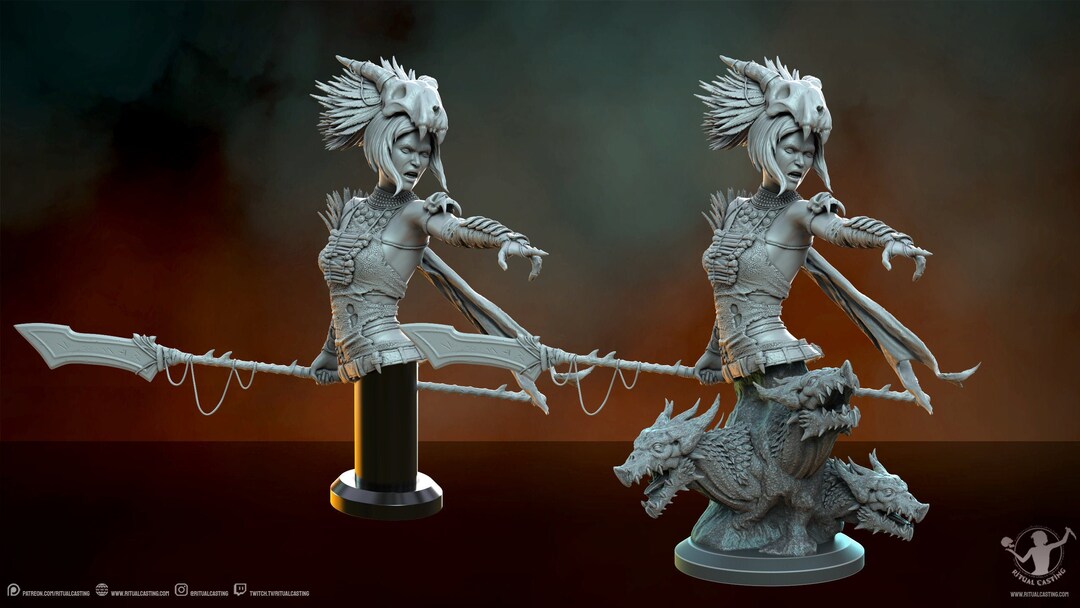 Tanis the Beast Mistress of the Wyldes 1:10 Scale Resin Bust - Etsy