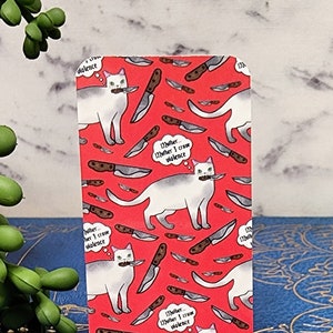 Knife Cat Bookmark, Kitty Bookmark, Cat Bookmark, Meme Bookmark ...