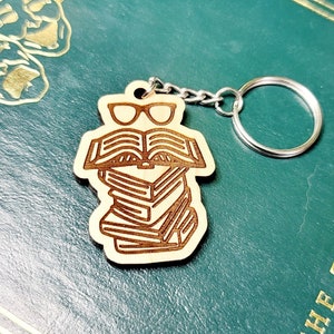 Librarian Keychain Gift for Readers, Book Club Gifts, Book Accessories ...