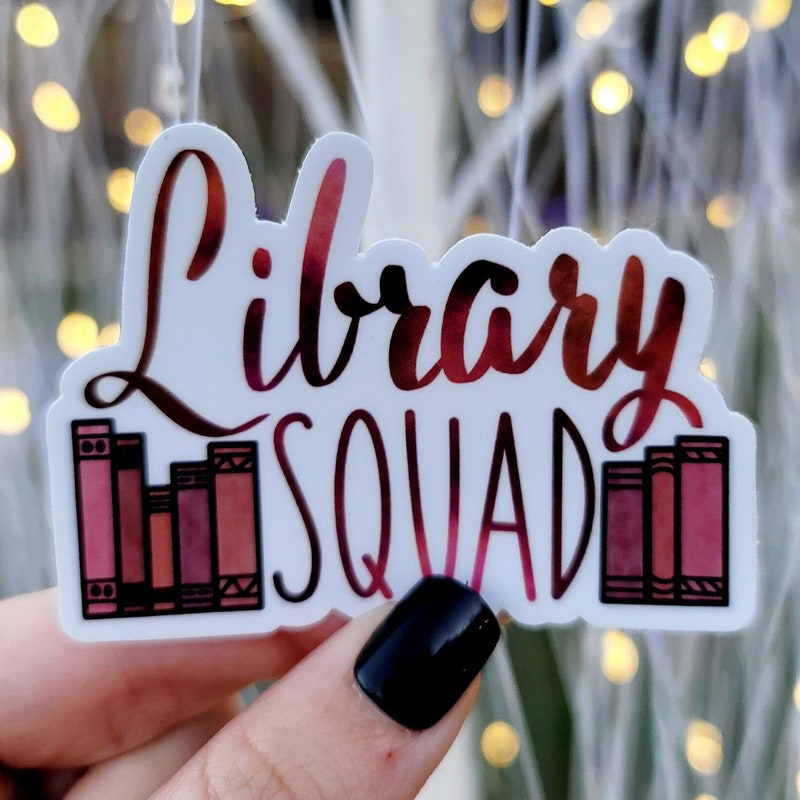 Library Sticker - Etsy