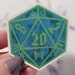 D20 Sticker D20 Green Dice Sticker RPG Stickers RPG Dice - Etsy