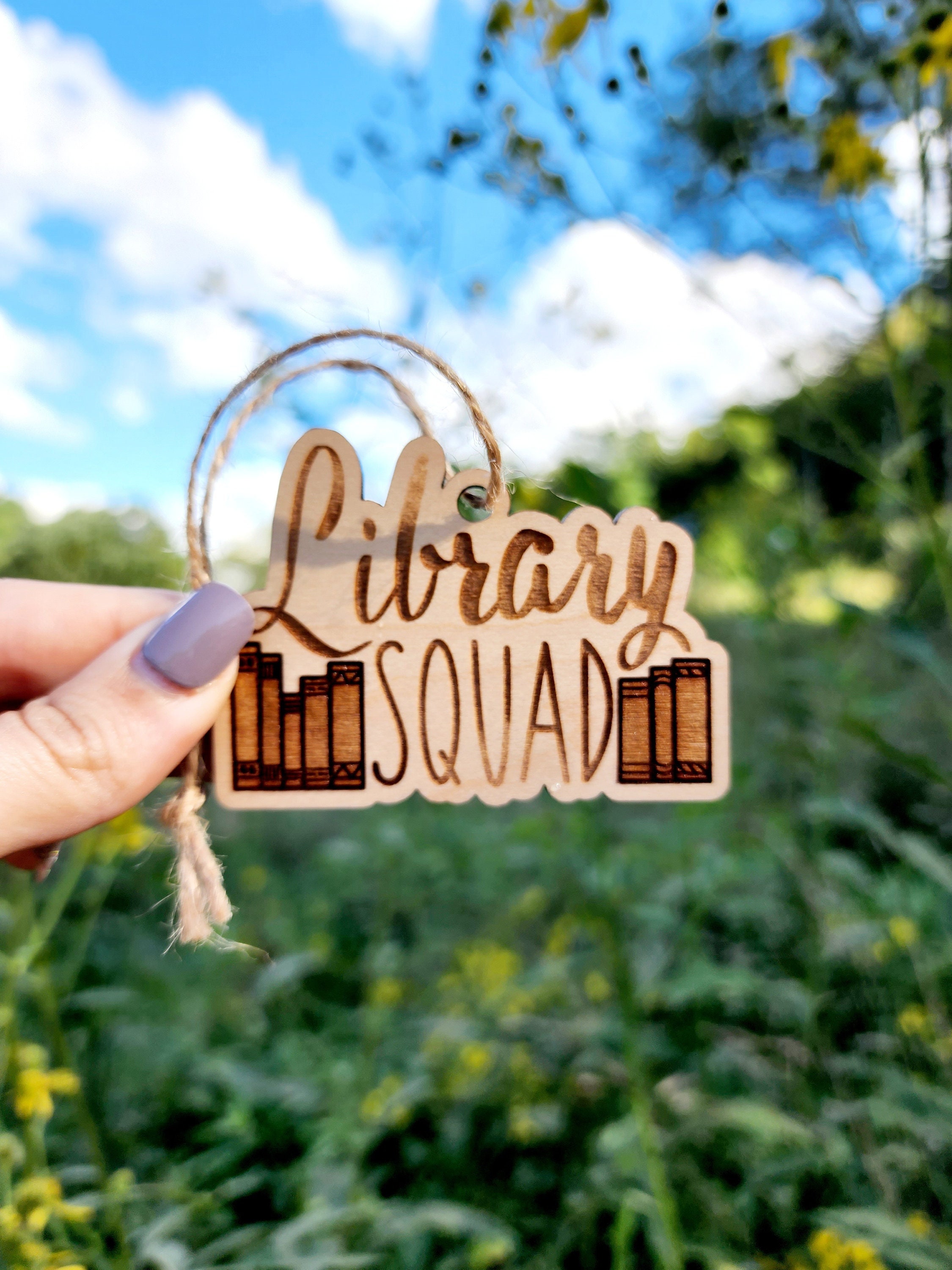 Library Squad Wooden Ornament, Geek Ornament, Nerd Ornament, Funny ...