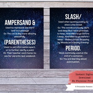 Printable ELA Poster, Punctuation Poster, English Teacher, Classroom ...