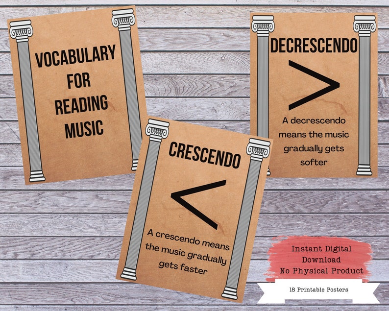 Music Poster Pack Music Classroom Music Room Decor Music - Etsy