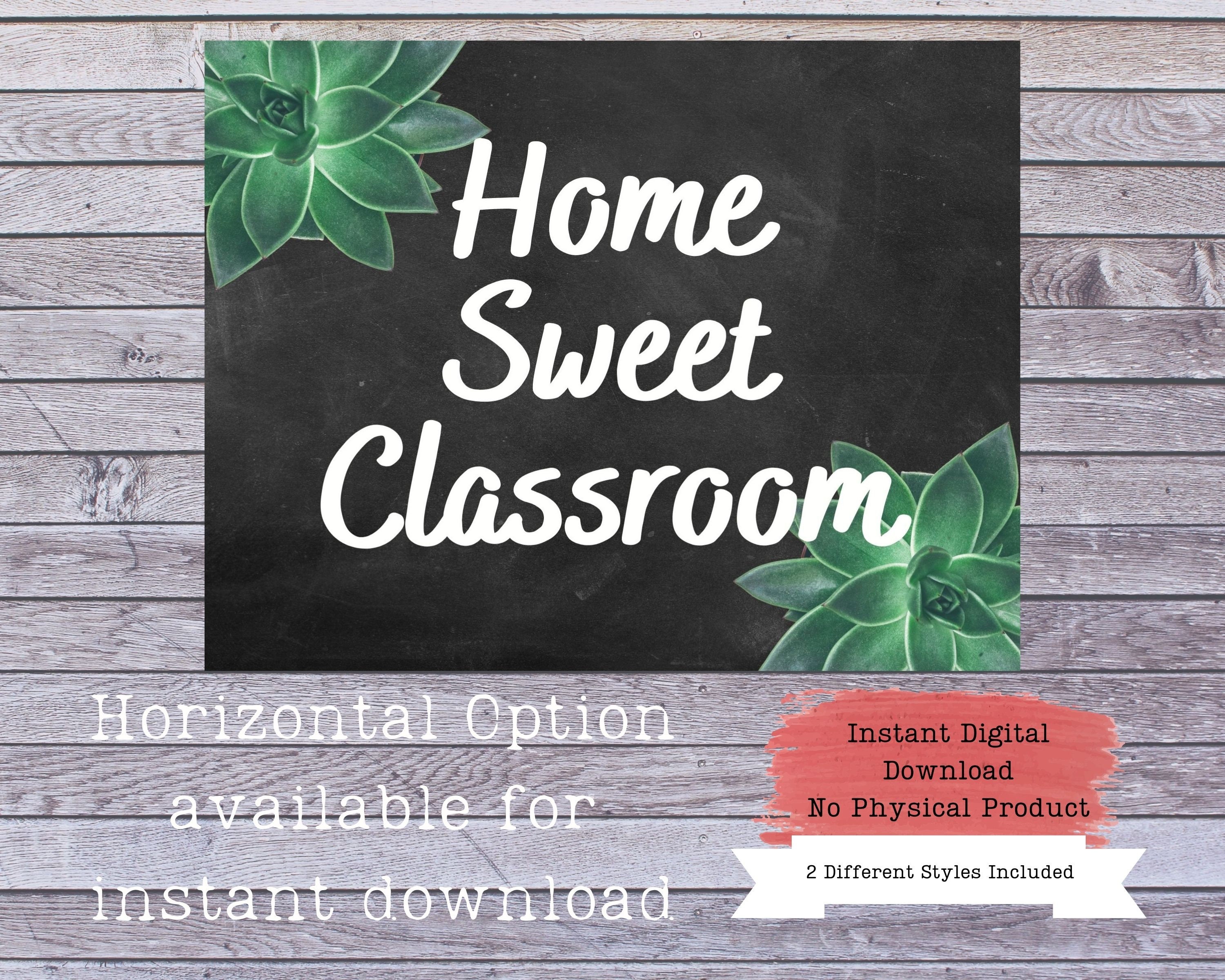 Home Sweet Classroom Class Poster Classroom Signs Classroom | Etsy