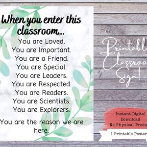 You Are the Reason I Teach, Teacher Poster, Classroom Printable ...