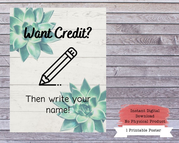 Write Your Name Classroom Poster Printable Poster Succulent - Etsy