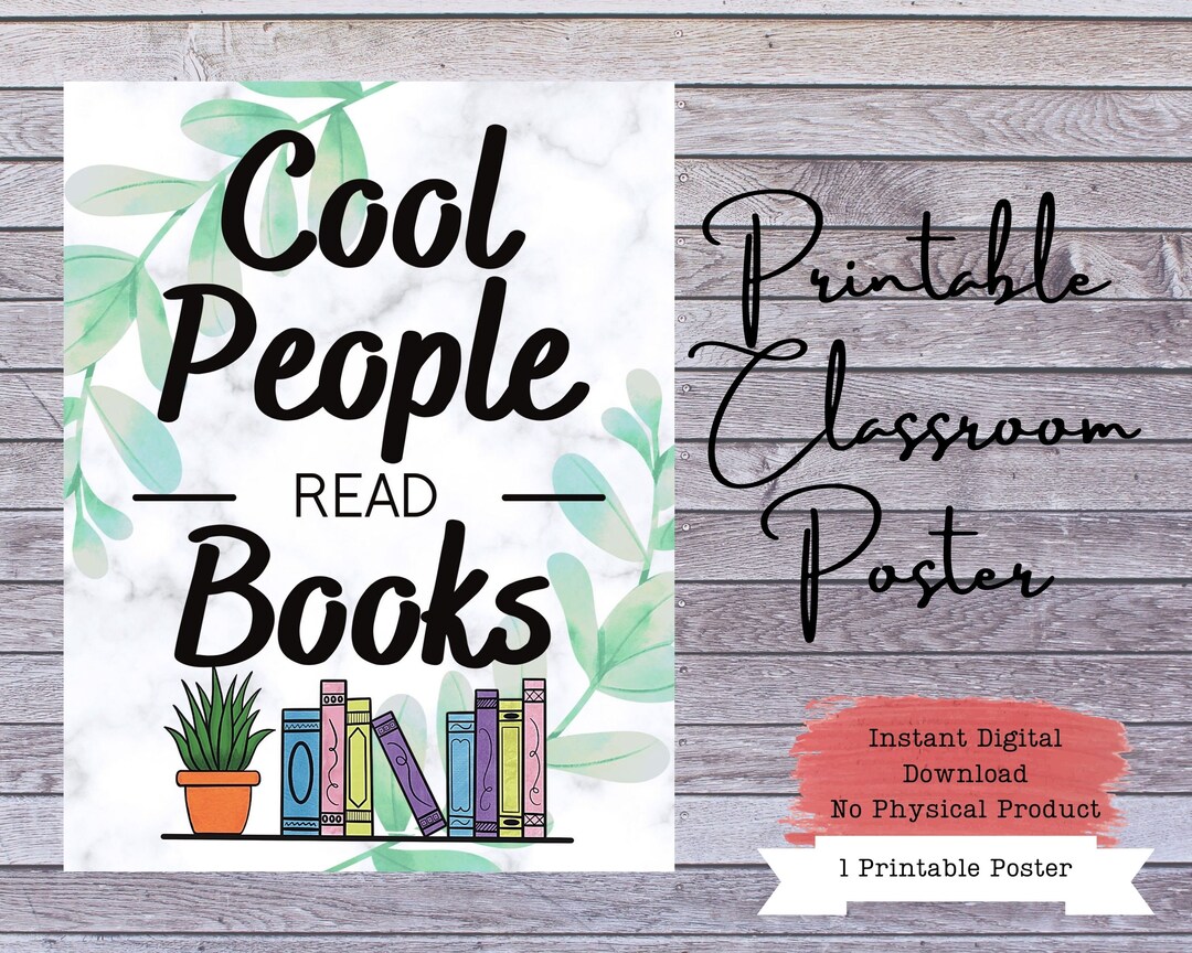 Read Books Poster, Reading Posters, Book Classroom Decor, English ...