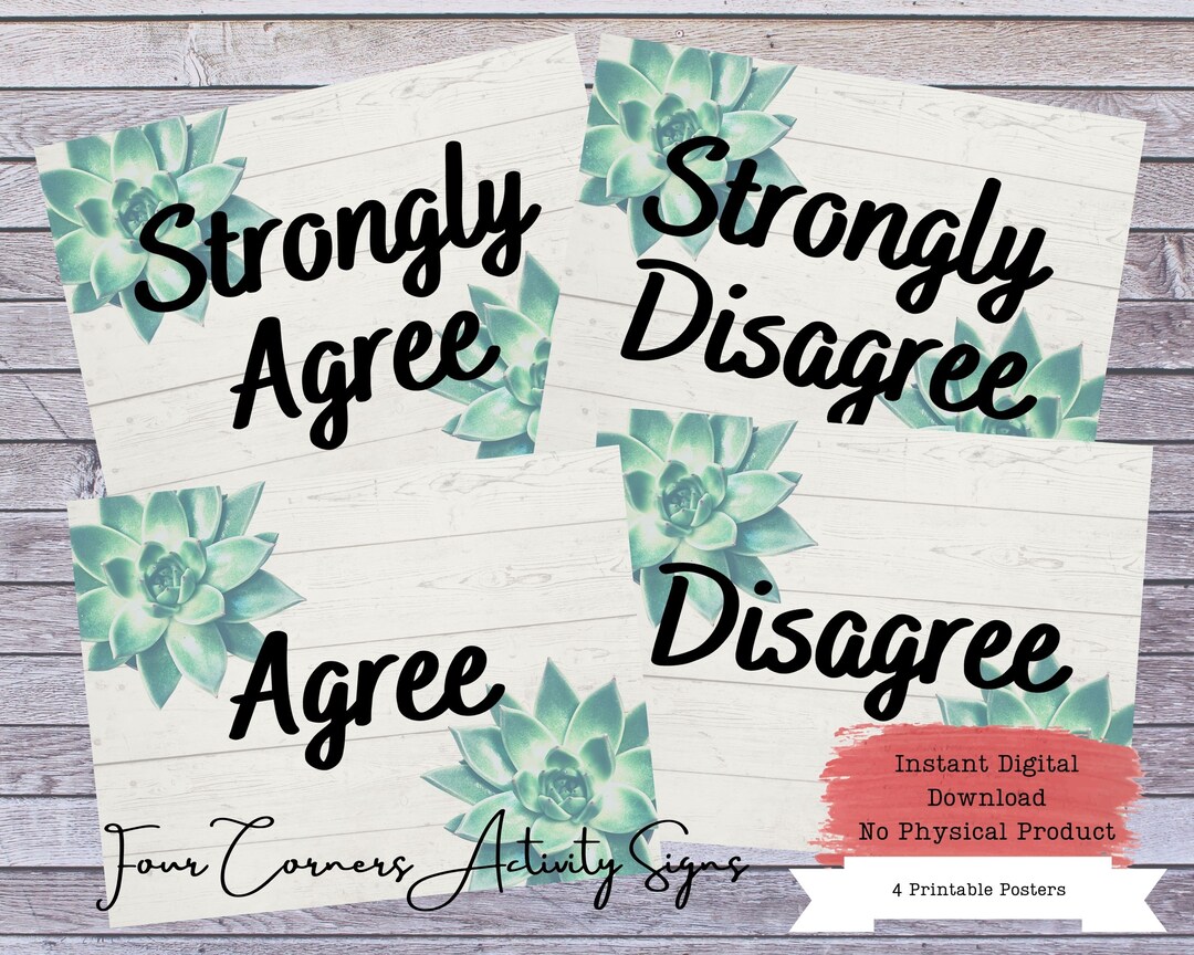 Four Corners Activity Posters, 4 Corners Activity, Classroom Discussion ...