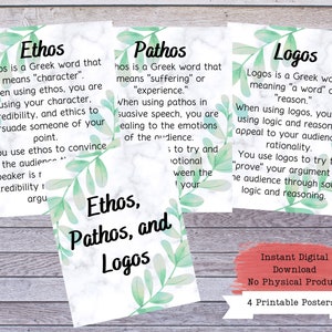 Ethos Pathos Logos, Speech Classroom, Classroom Posters, Aristotle ...