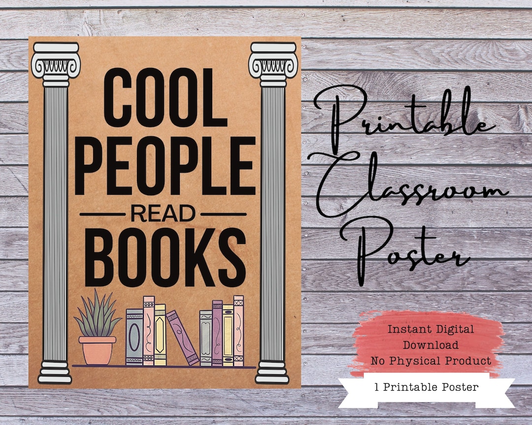 Read Books Poster, Reading Posters, Book Classroom Decor, English ...