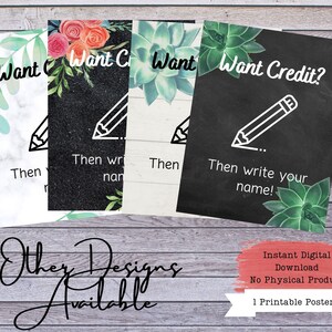 Write Your Name, Printable Poster, Succulent Poster, Class Decor ...