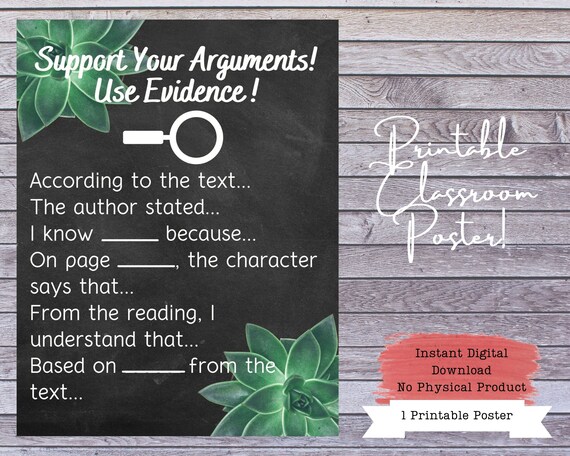 Literary Analysis Classroom Printable Teacher Poster - Etsy