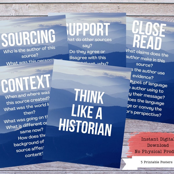 Think Like a Historian Poster - Etsy