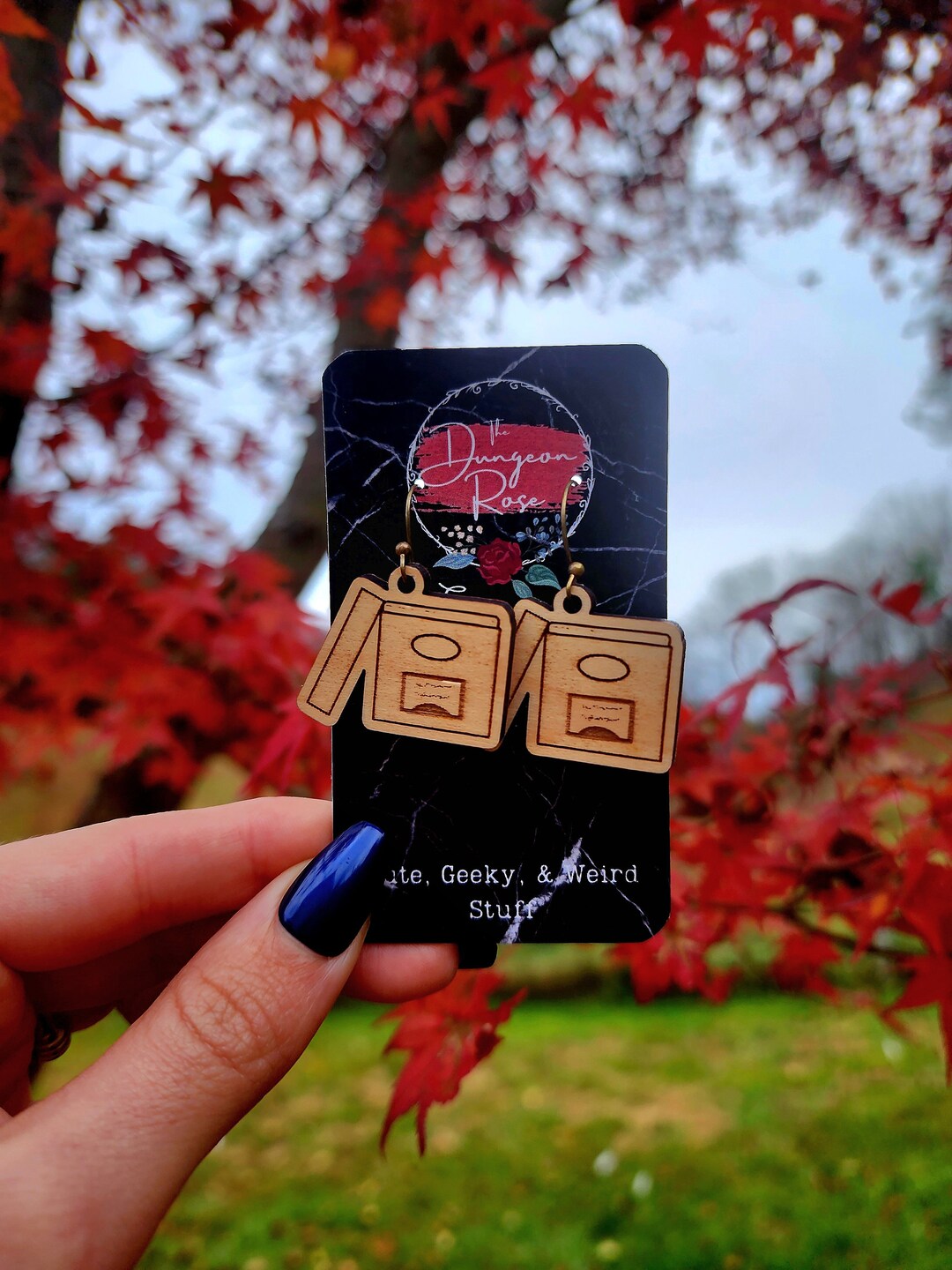 Archival Box Dangle Earrings, Archival Storage, Archivist Earrings ...