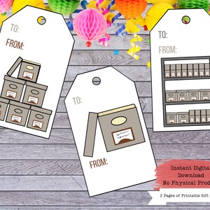 Archival Storage Printable Gift Tags, Archival Gift, Archivist Gift ...