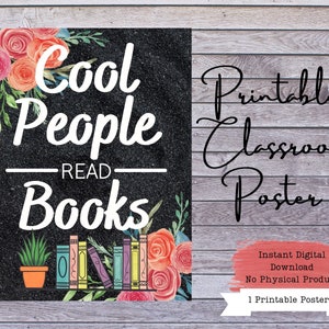 Read Books Poster, Reading Posters, Book Classroom Decor, English ...