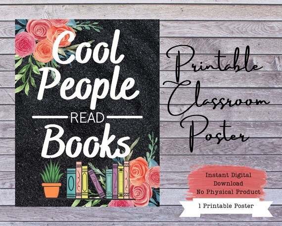 Read Books Poster Reading Posters Book Classroom Decor - Etsy