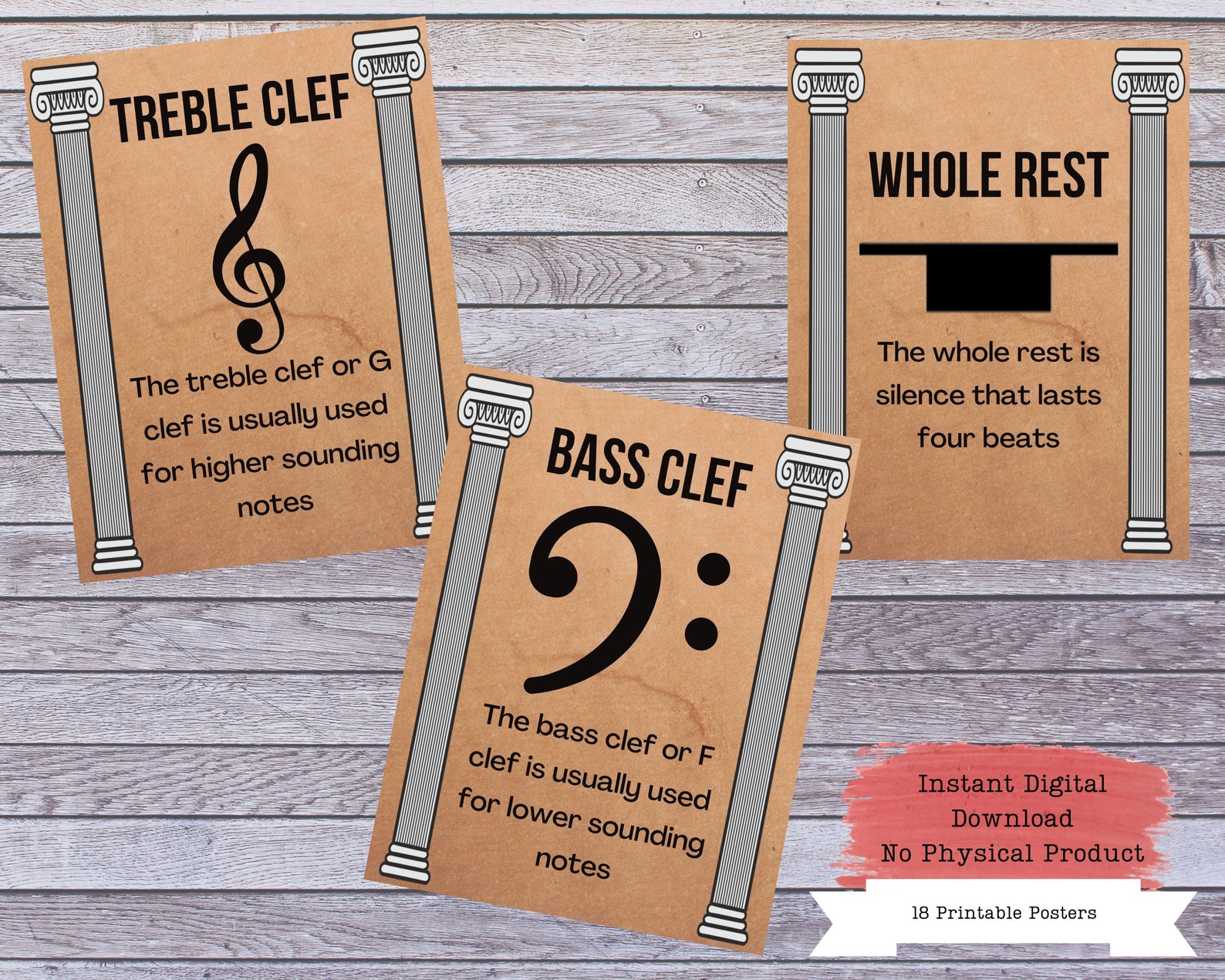 Music Poster Pack Music Classroom Music Room Decor Music - Etsy