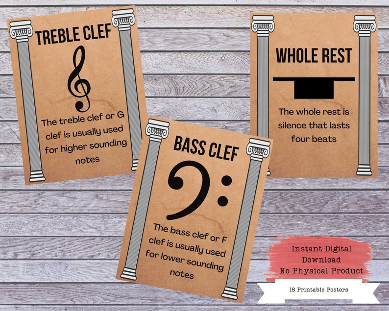 Music Poster Pack Music Classroom Music Room Decor Music - Etsy