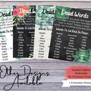 Dead Words in Writing Poster, Essay Writing, Essay Editing, Writing ...