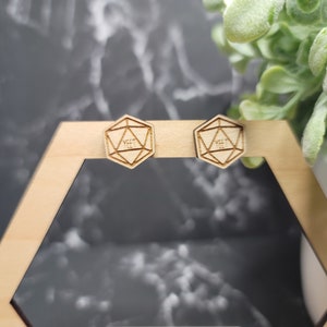 D20 Yeet Stud Earrings, D20 Dice Earrings, RPG Jewelry Gift, Geeky ...