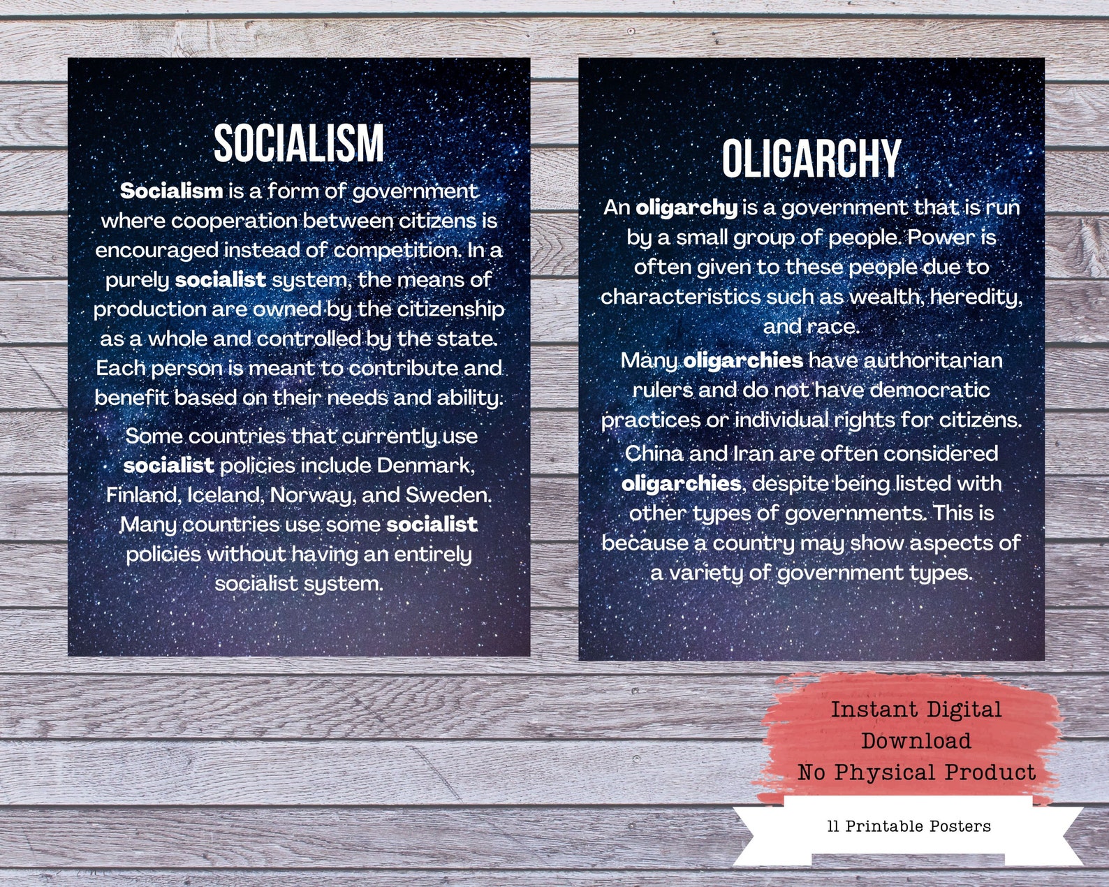 Types of Government Posters History Poster Social Studies - Etsy