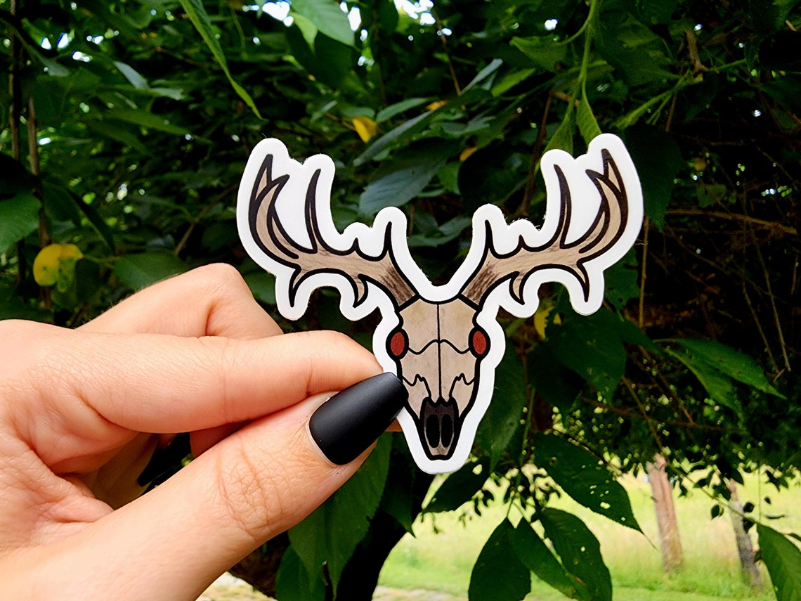 Wendigo Skull Sticker Wendigo Skeleton Wendigo Art Cryptid | Etsy