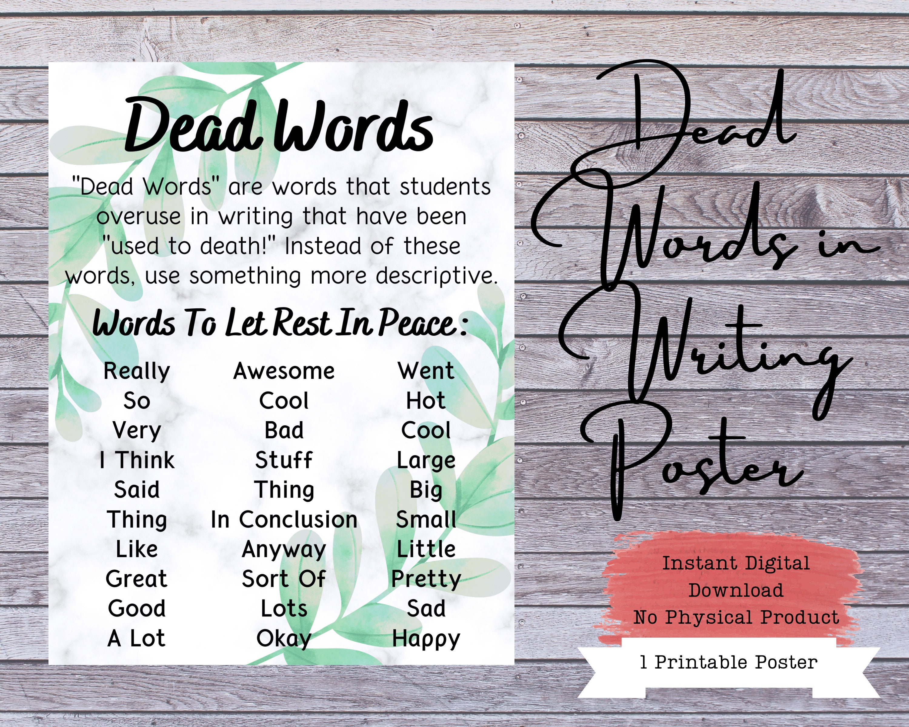 Writing Dead Words