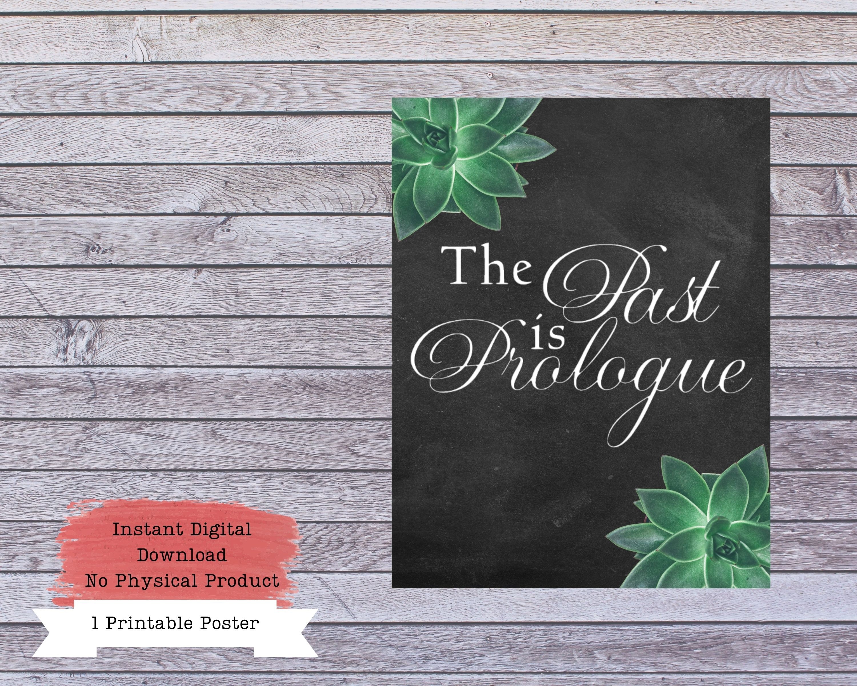 The Past is Prologue History Classroom History Defined - Etsy UK