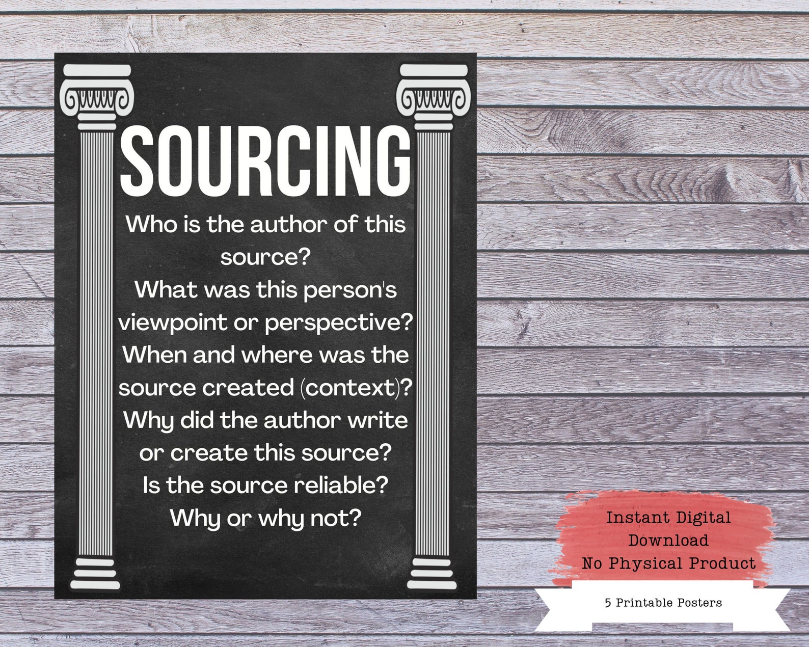 Think Like a Historian History Decor History Poster Social - Etsy