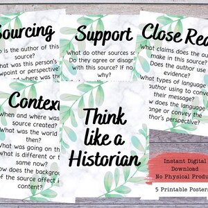 Think Like a Historian, History Decor, History Poster, Social Studies ...