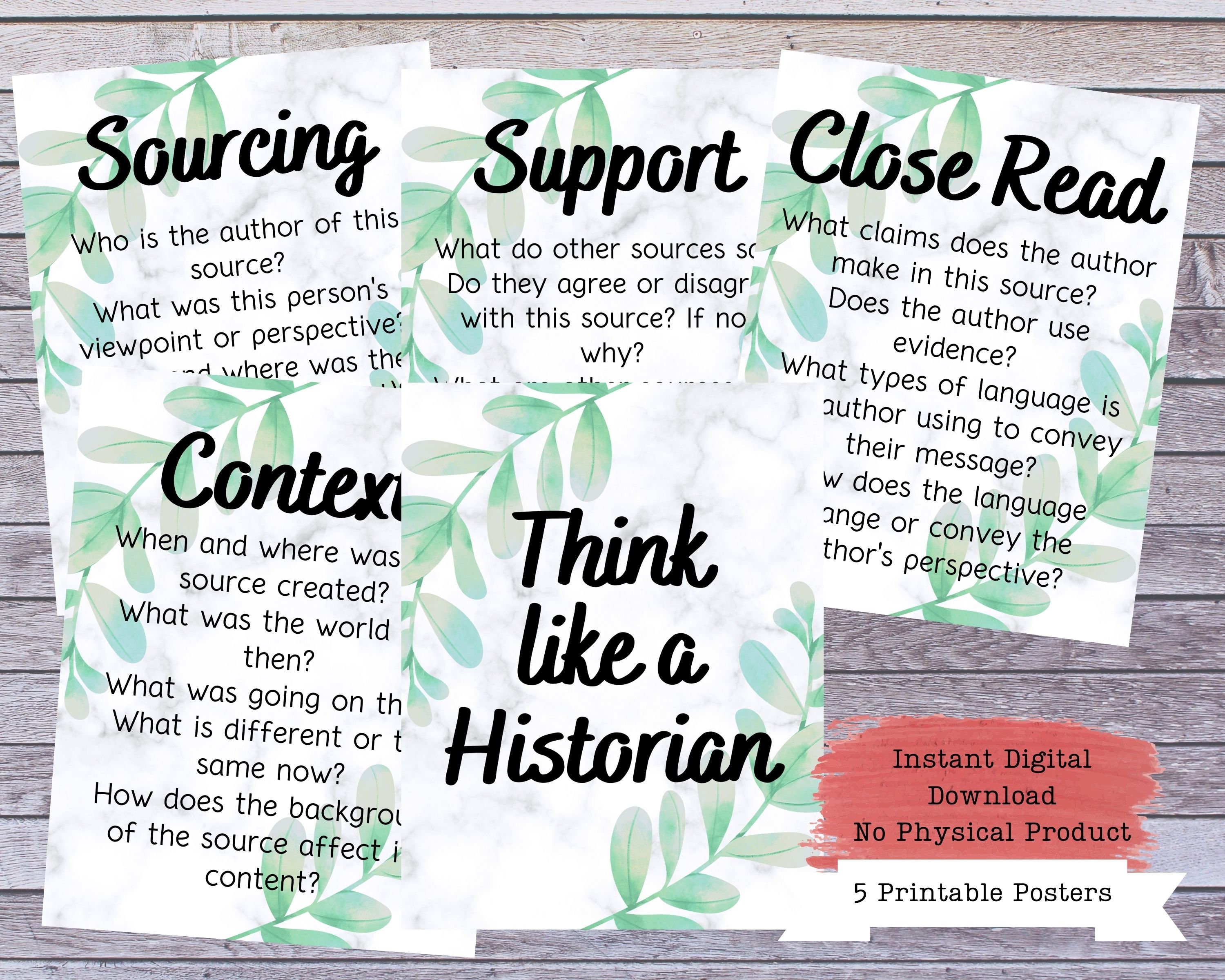 History Classroom Posters