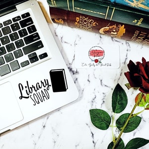 Library Squad Decal, Librarian Sticker, Librarian Gift, Librarian Cart ...