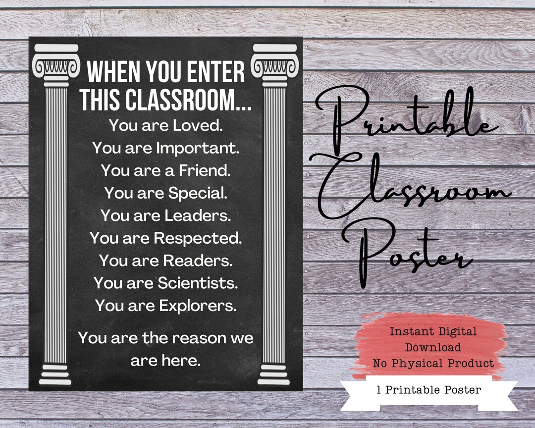 You Are the Reason I Teach, Classroom Poster, Classroom Download ...