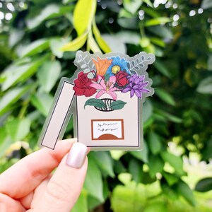 Archival Boxes Floral Clear Sticker, Archival Storage, Archivist ...