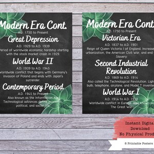 Historical Eras Printable Posters, History Timeline, World History ...