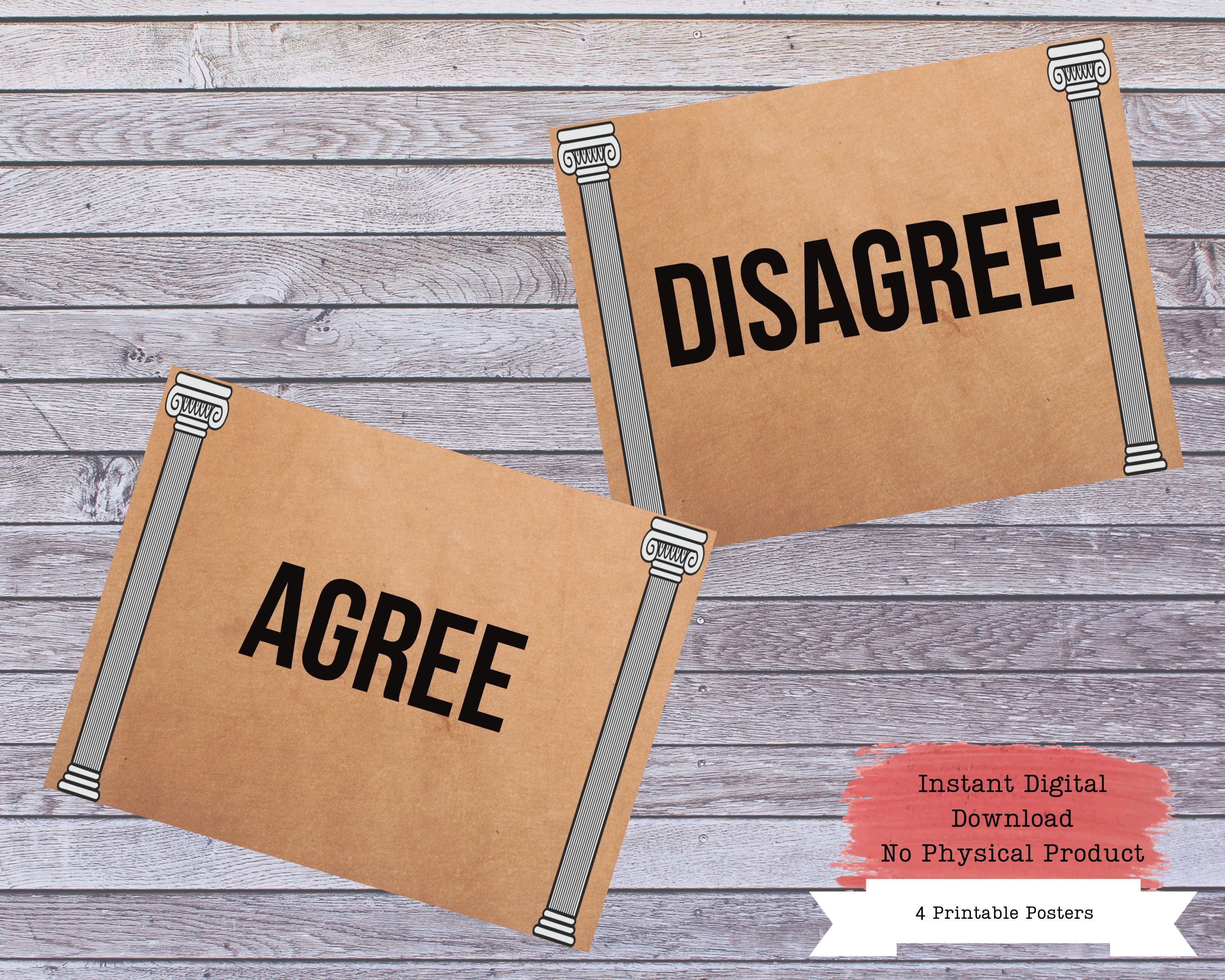 Four Corners Activity Posters, 4 Corners Activity, Classroom Discussion ...