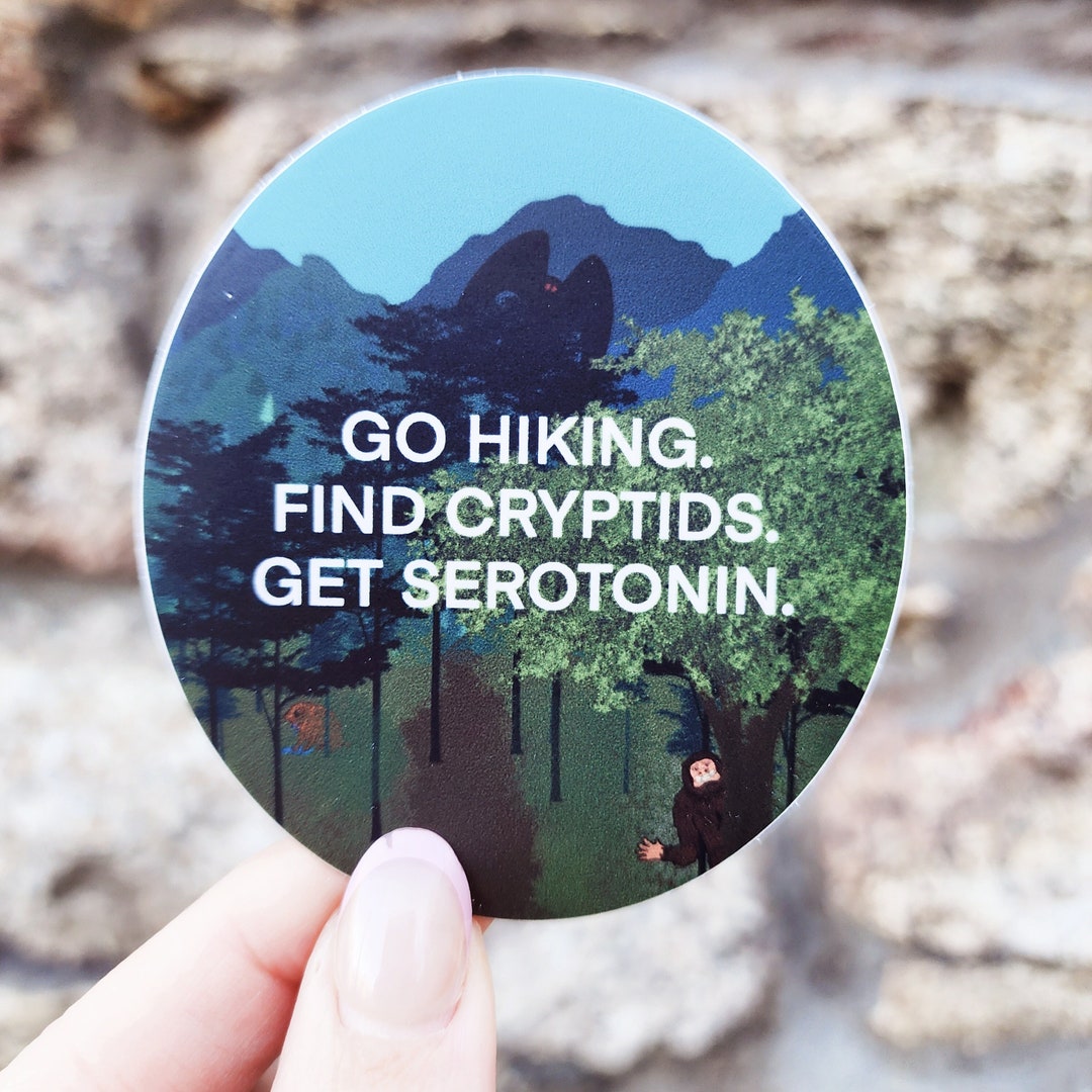 Mothman Sticker, Hiking Sticker, Nature Sticker, Bigfoot Sticker ...