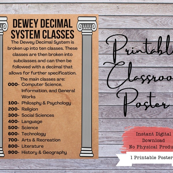 Dewey Decimal System - Etsy