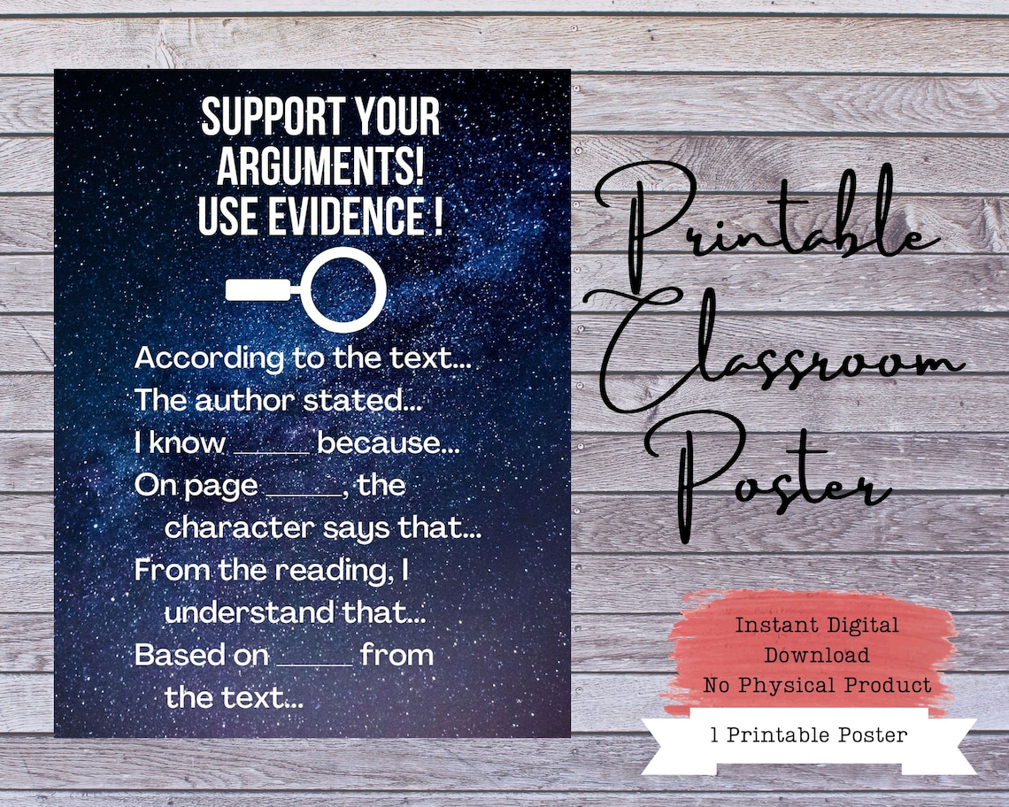 Literary Analysis Classroom Printable Teacher Poster - Etsy