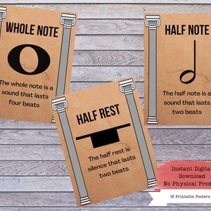 Music Poster Pack, Music Classroom, Music Room Decor, Music Room Art ...