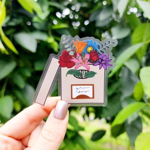 Archival Boxes Floral Clear Sticker, Archival Storage, Archivist ...