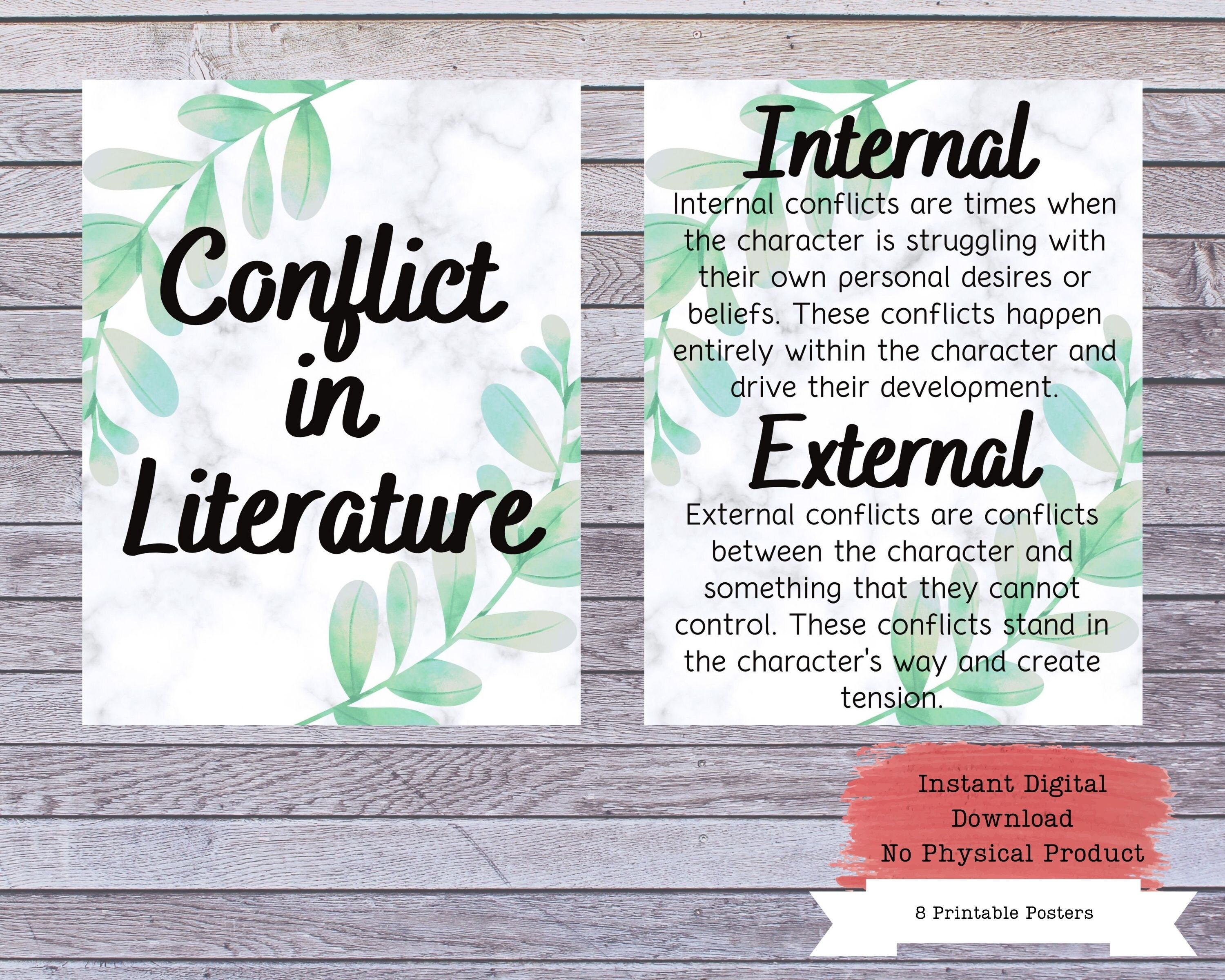 Conflict In Literature Poster